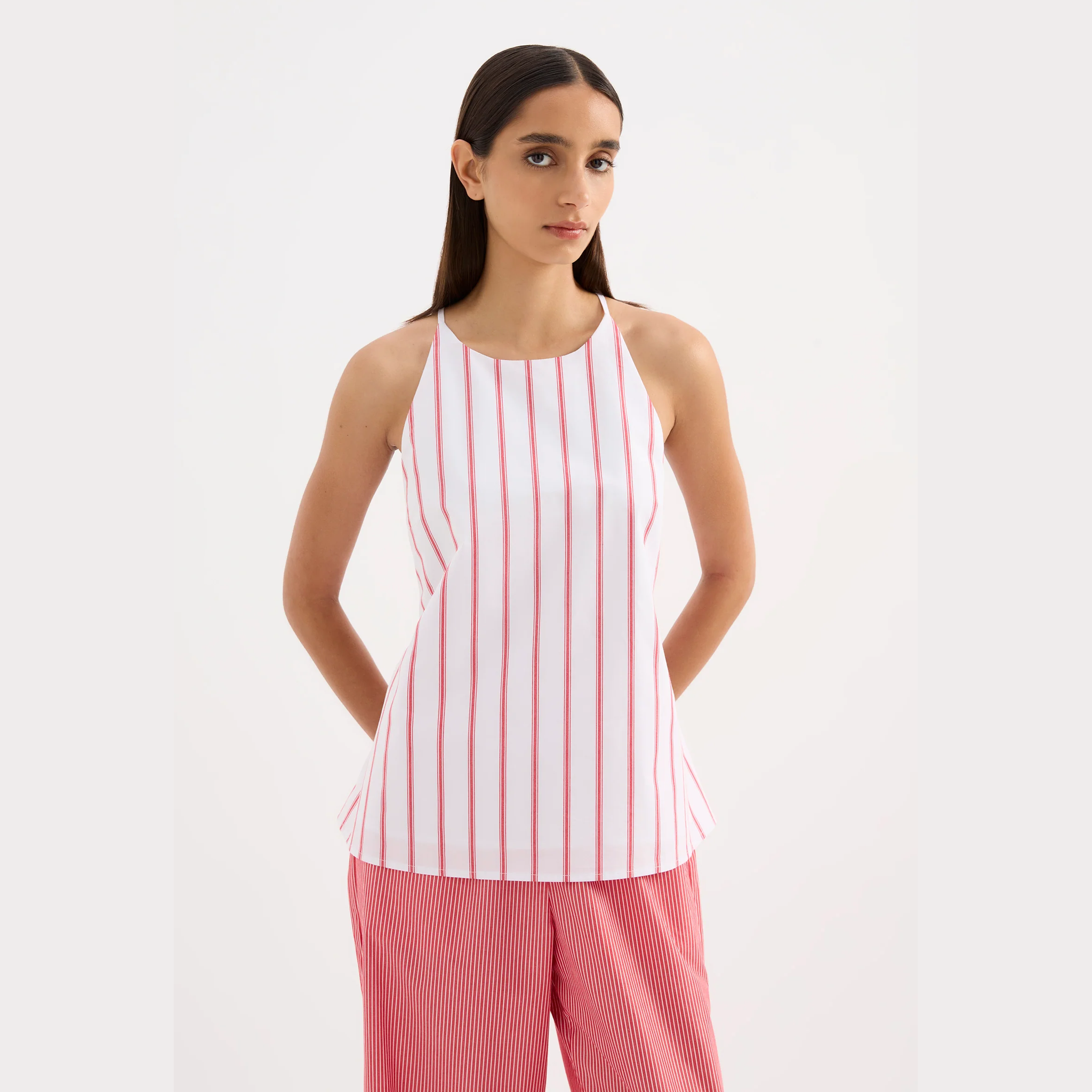 NUDE LUCY Anouk Stripe Top - White stripe