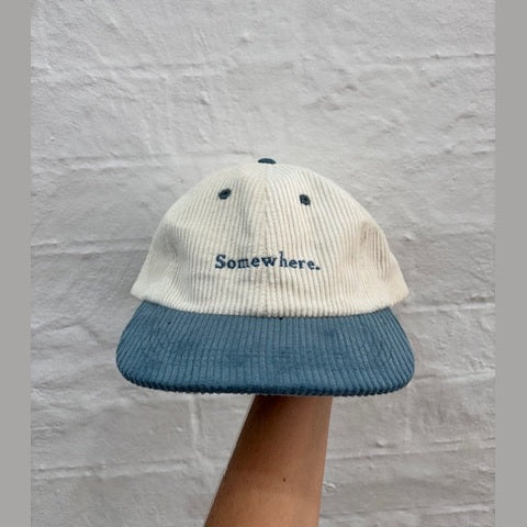 SOMEWHERE corduroy dad cap - Blue