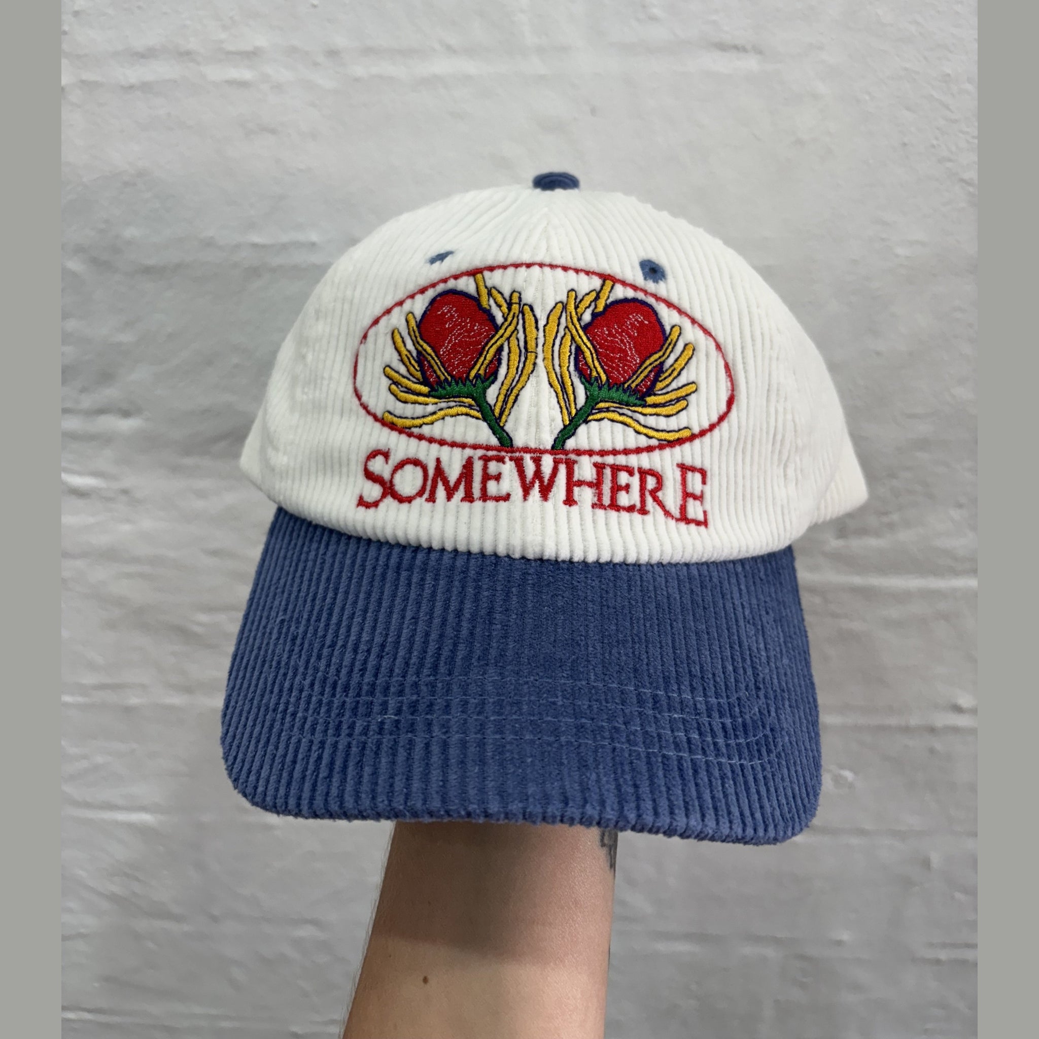 SOMEWHERE Banksia corduroy dad cap - Blue